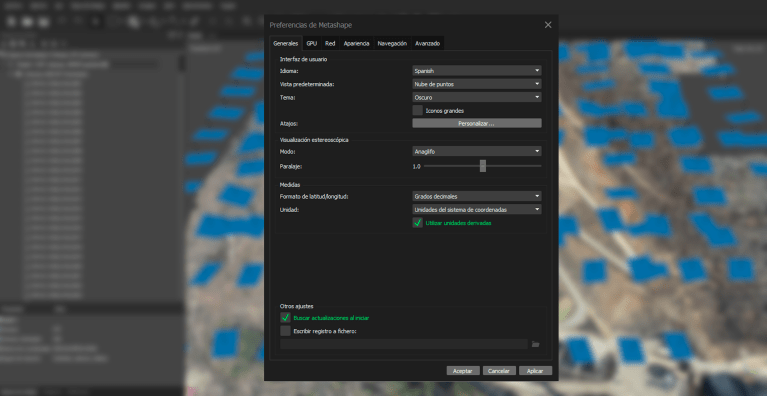 Menú Preferencias en Agisoft Metashape (Parte1) – GeoAsset Blog